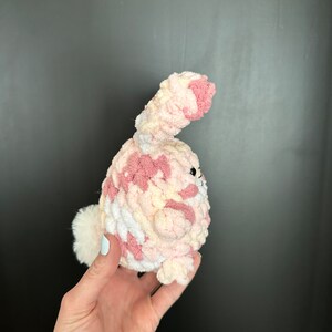 Crochet Bunny Rabbit/softie Plushie/pink White Stuffed Easter Toy/hand ...