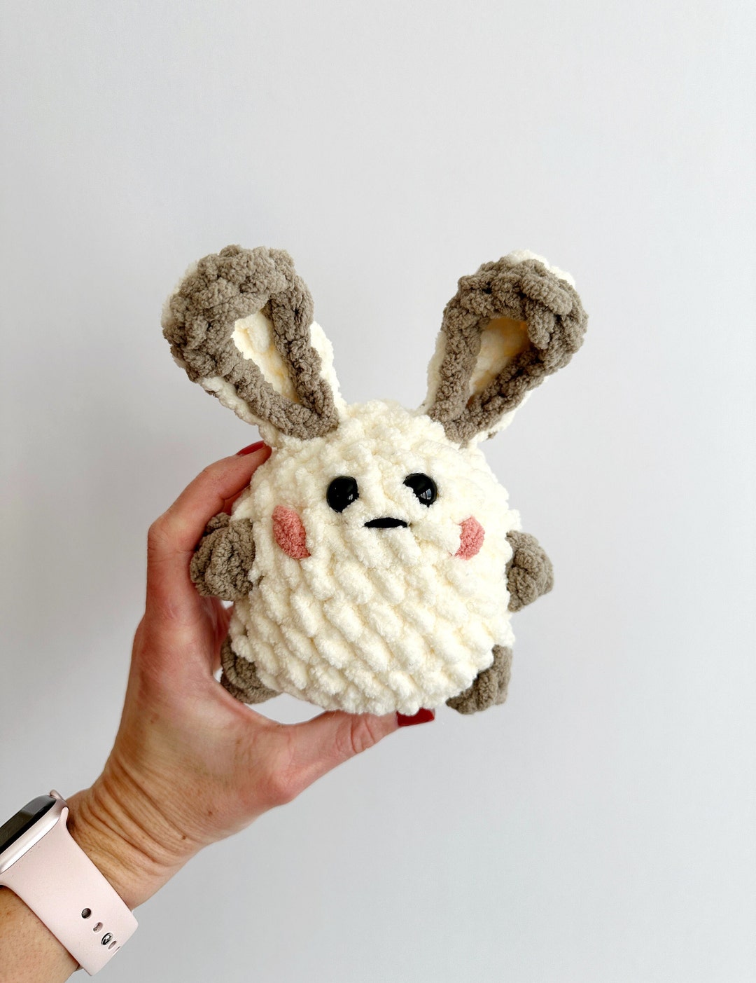 Crochet Bunny Rabbit/softie Plushie/cute Cream Tan Stuffed Easter Toy ...