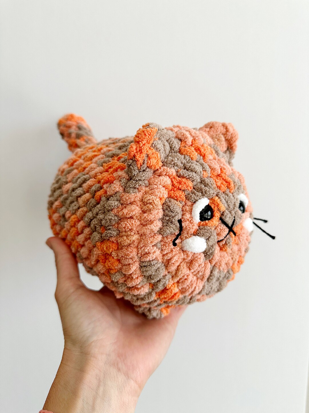 Crochet Loaf Cat Plushie/amigurumi Cute Cat Doll/orange Tan Stuffed Cat ...