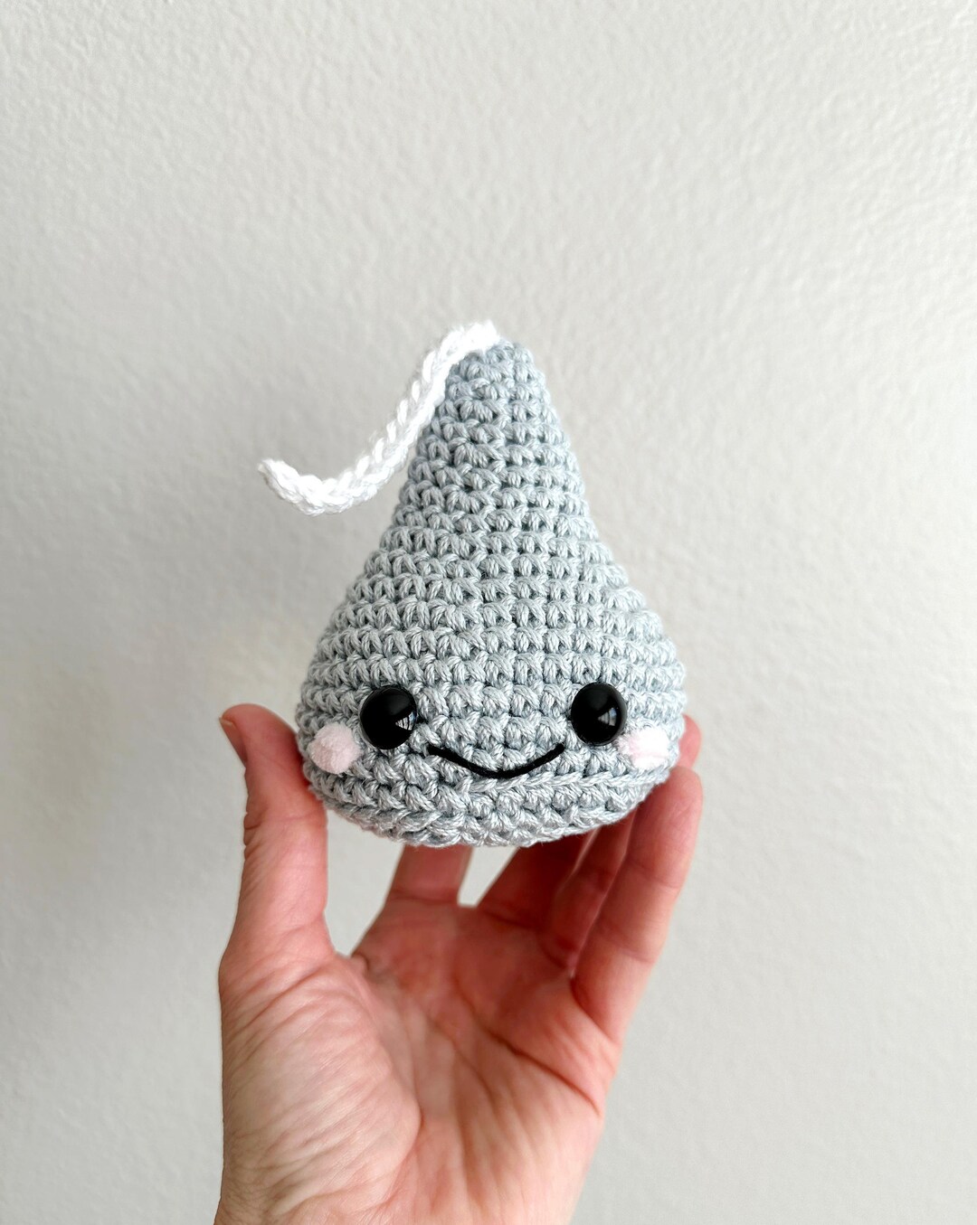 Crochet Hershey Kiss/softie Plushie/gray Stuffed Valentine Toy/hand ...