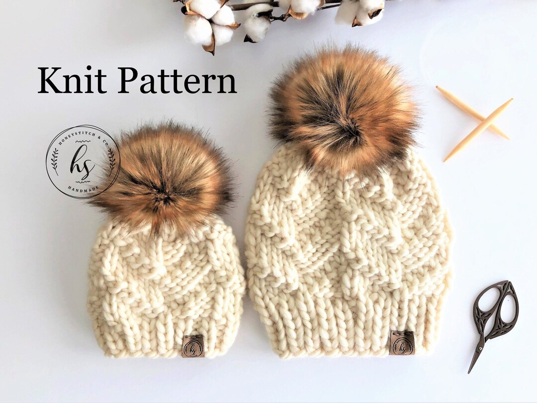 THE GIBBON Beanie-knit Pattern/chunky Knit Hat Pattern/beanie Pattern ...
