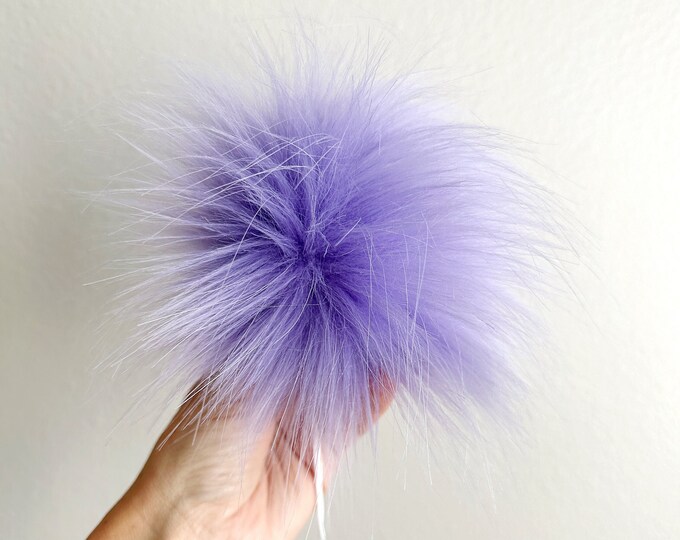 Honey Canadian Fox Luxury Faux Fur Pom-pom for Knit Crochet Hats Made ...