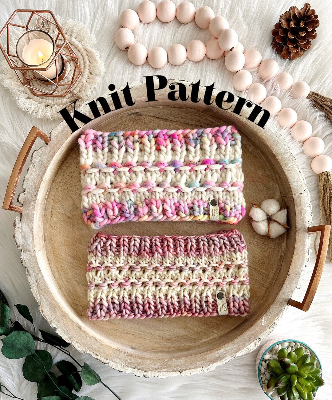 Knitted Headband Pattern: the Revival, Bulky Yarn Ear Warmer (instant ...
