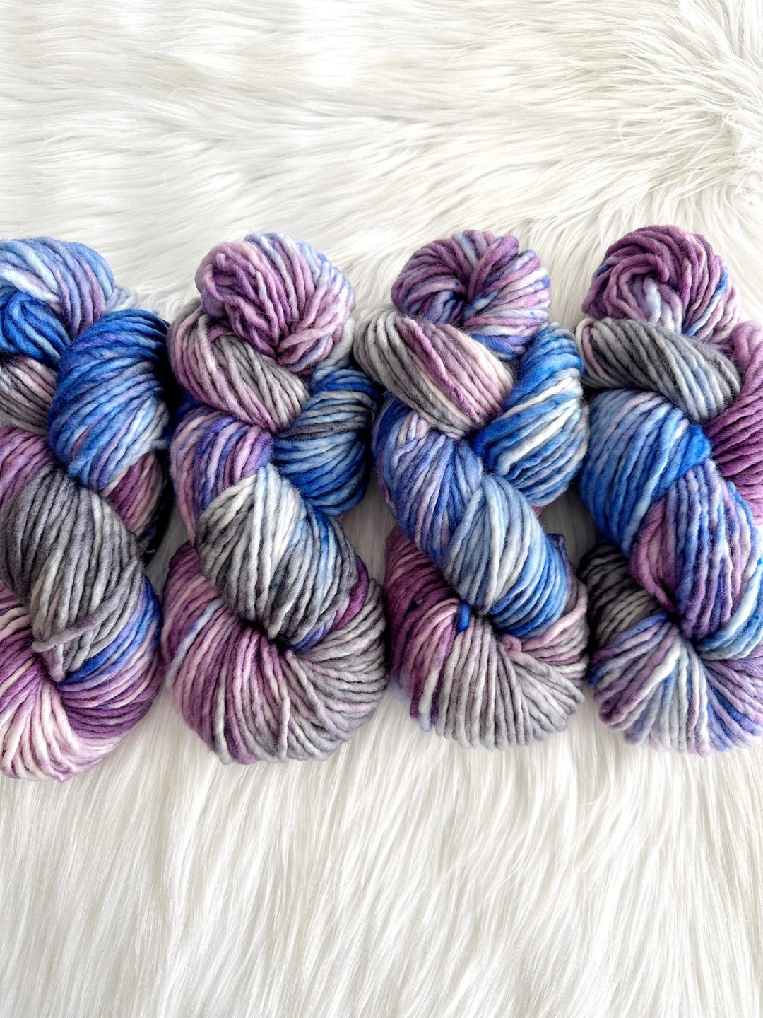 HAND DYED-LIGHT Super Bulky/heavy Bulky Weight Yarn/single Ply 109 Yard ...