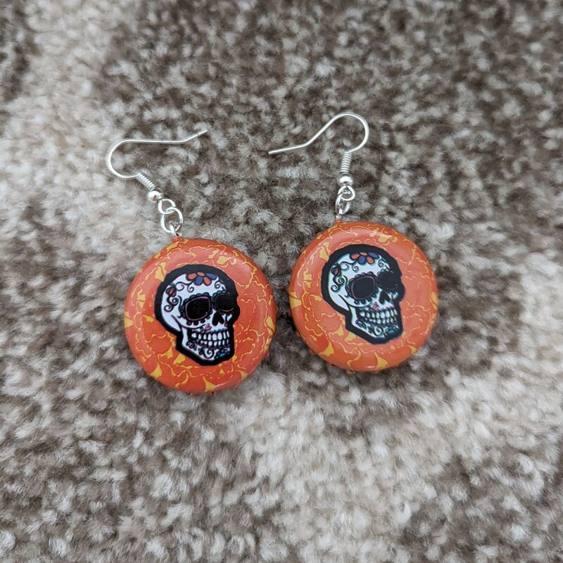 Bottle Cap Earrings - Etsy