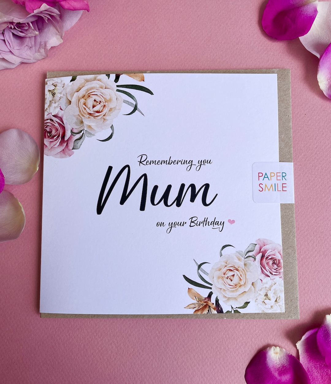 Mum Birthday Remembrance Card - Remembering Mum on Birthday - Late Mum ...