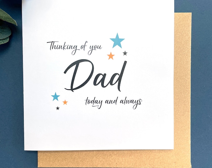 Remembering Dad Birthday - Father's Day Card - Thinking of You Dad ...