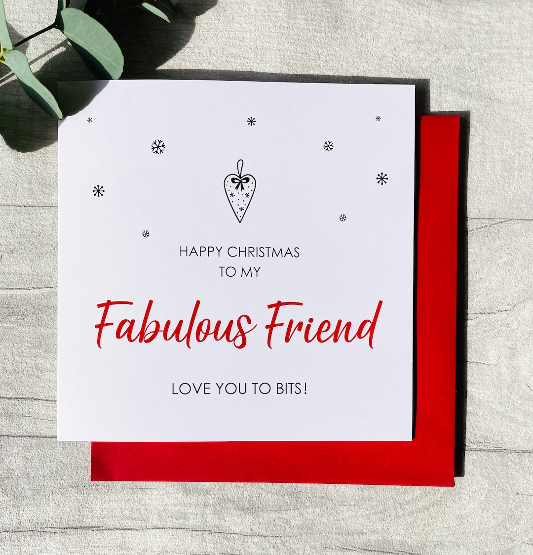 Fabulous Friend Christmas Card - Best Friend Card - Fabulous Friend at ...