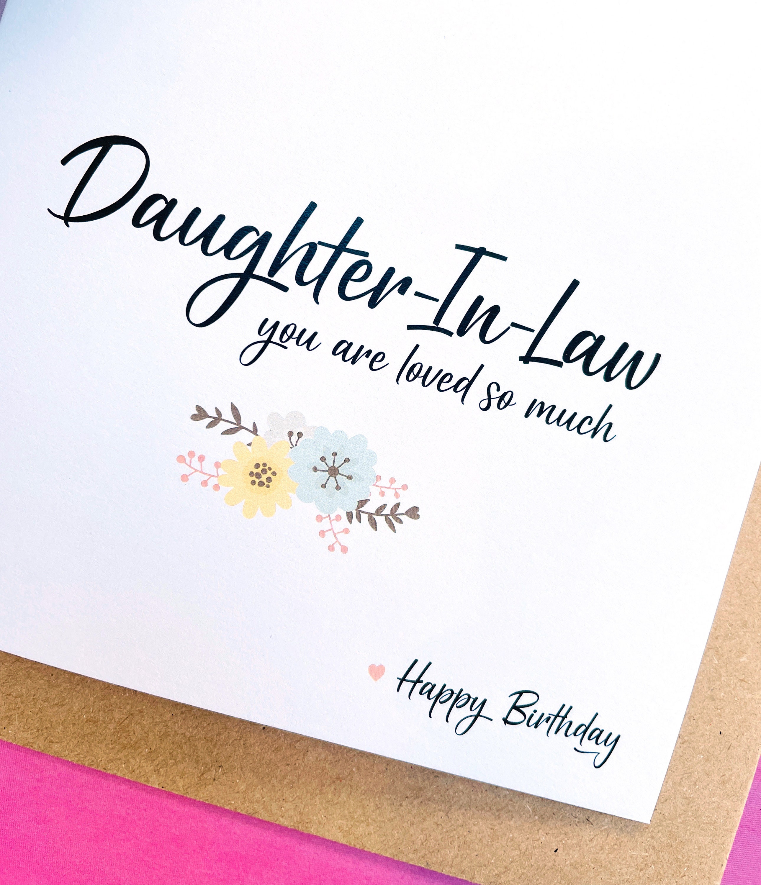 Daughter in Law Birthday Card - Birthday Card - Female Relation - Card ...