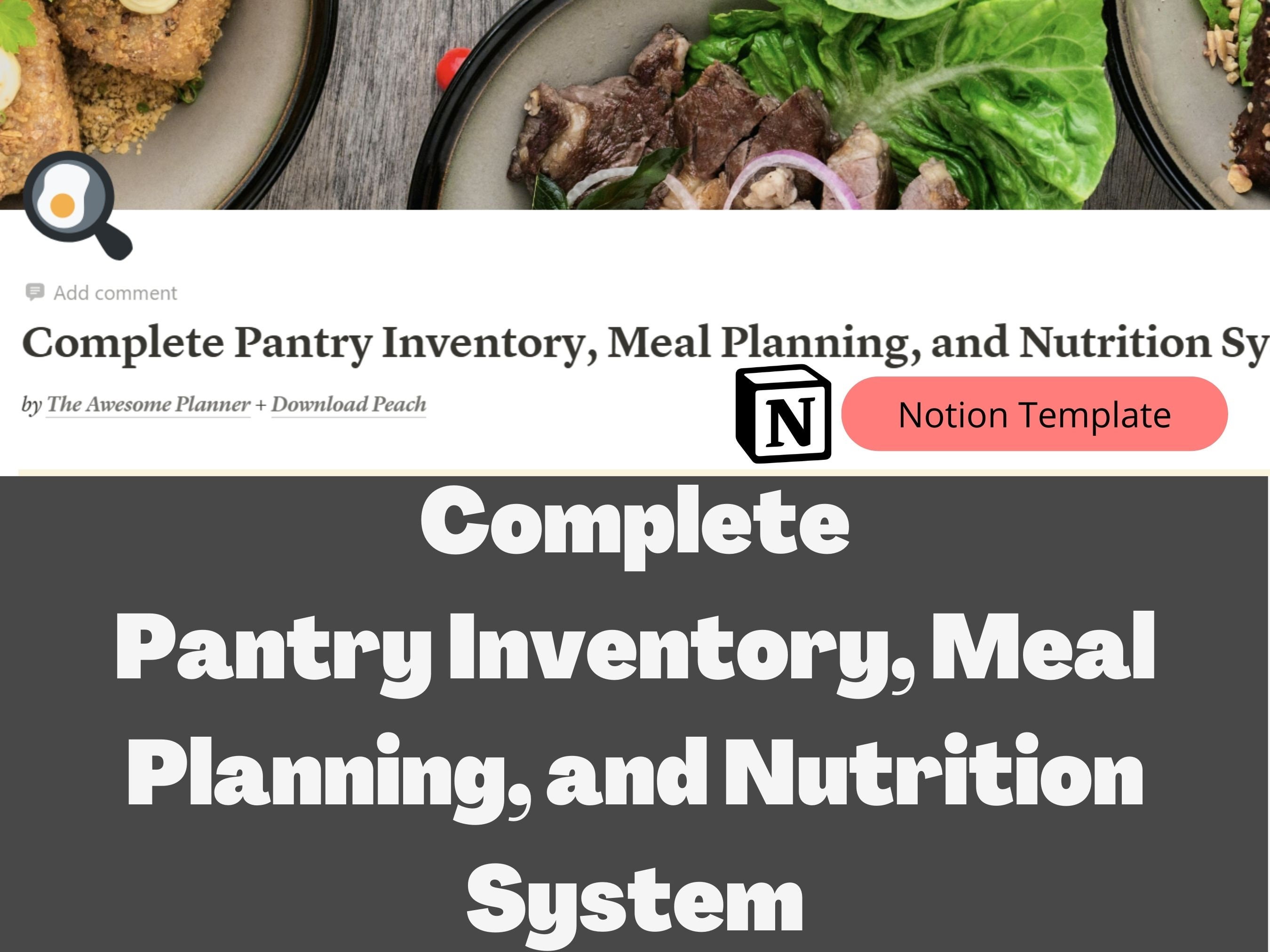 Complete Pantry Inventory, Meal Planning and Nutrition Tracking System ...