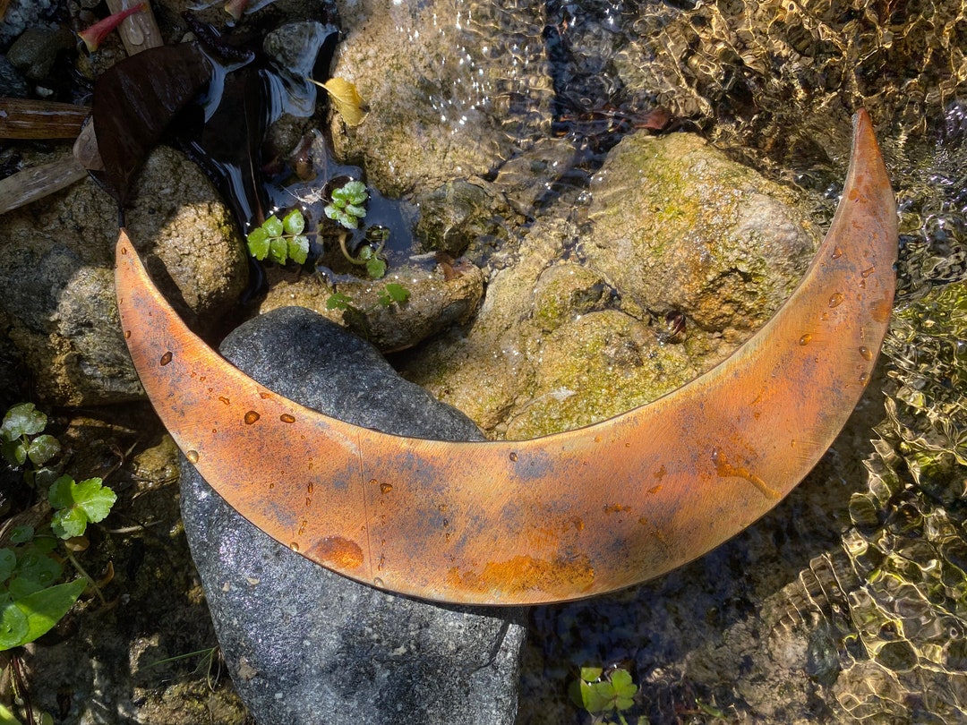 Metal Moon Art - 10" Steel Crescent Moon - Wall Art - Etsy