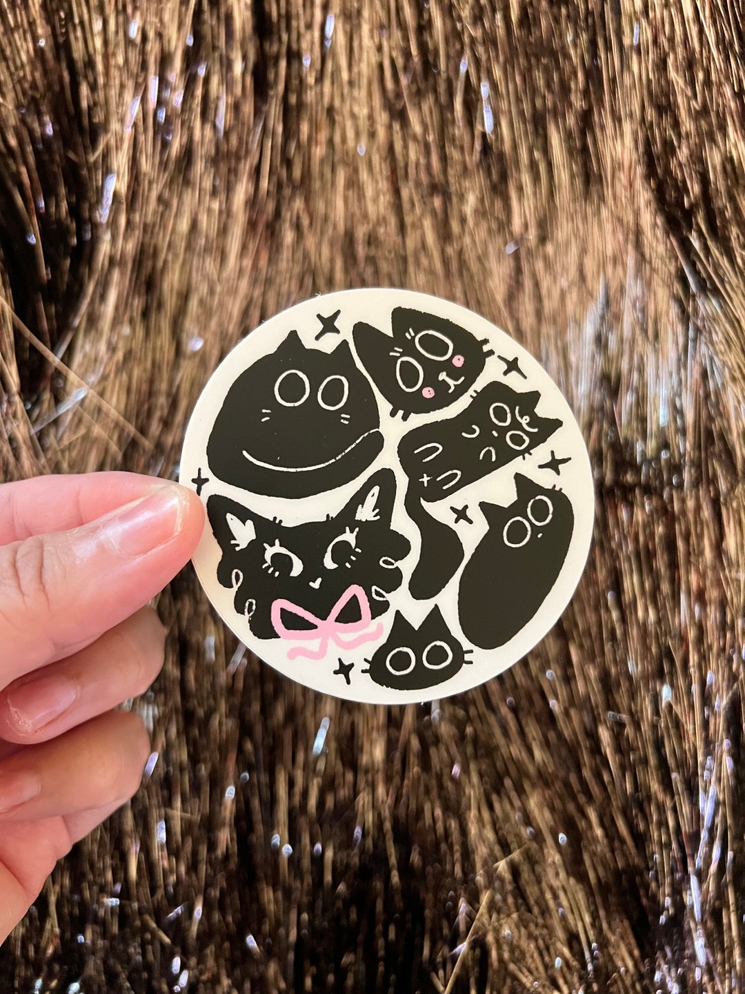 Black Cats Sticker - Etsy