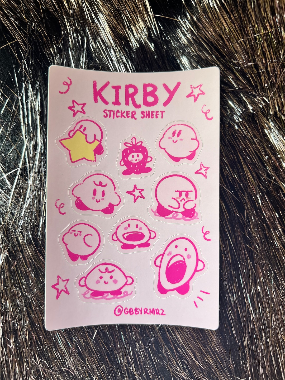 Kirby Sticker Sheet - Etsy