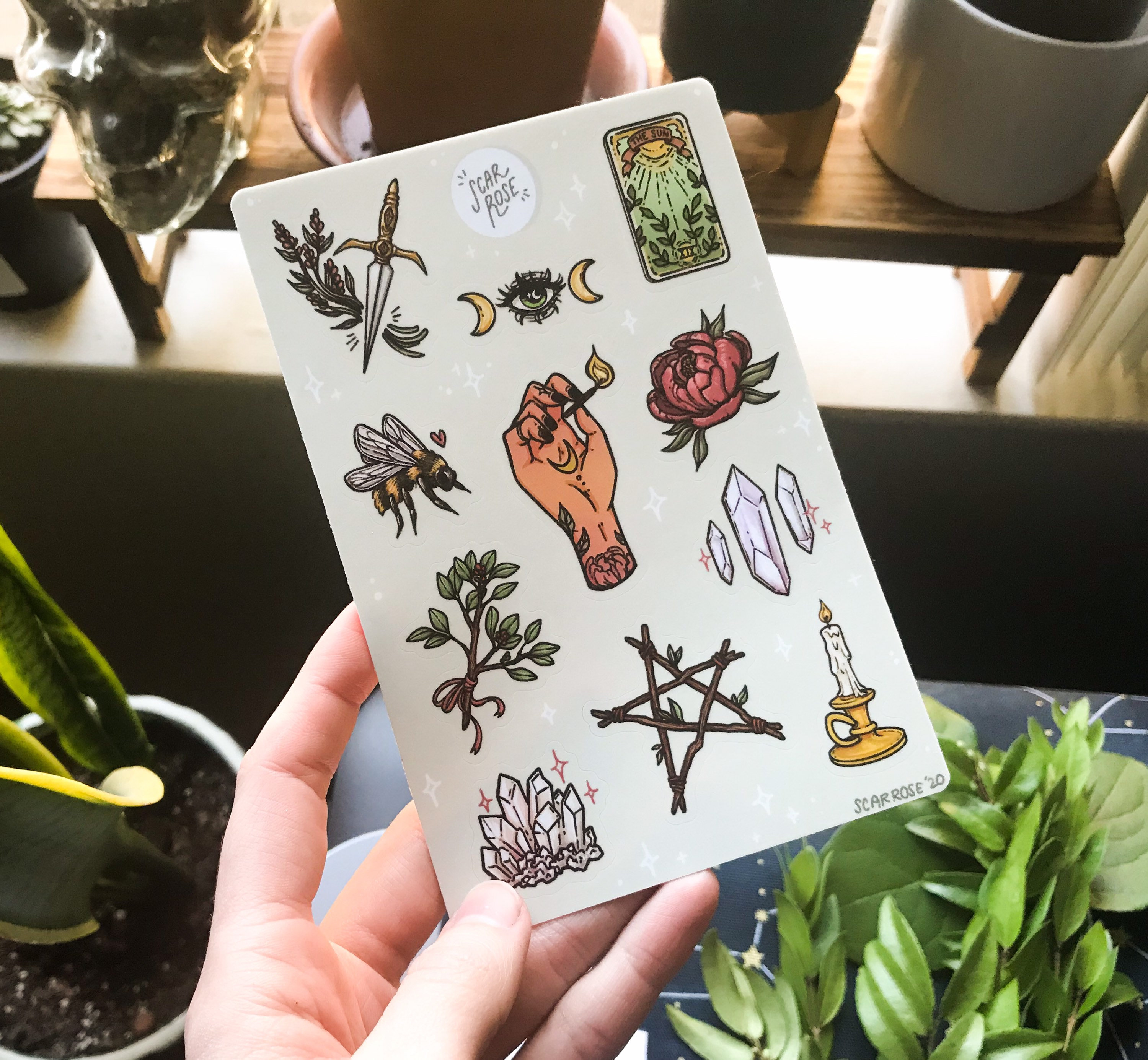 The Green Witch sticker Sheet - Etsy