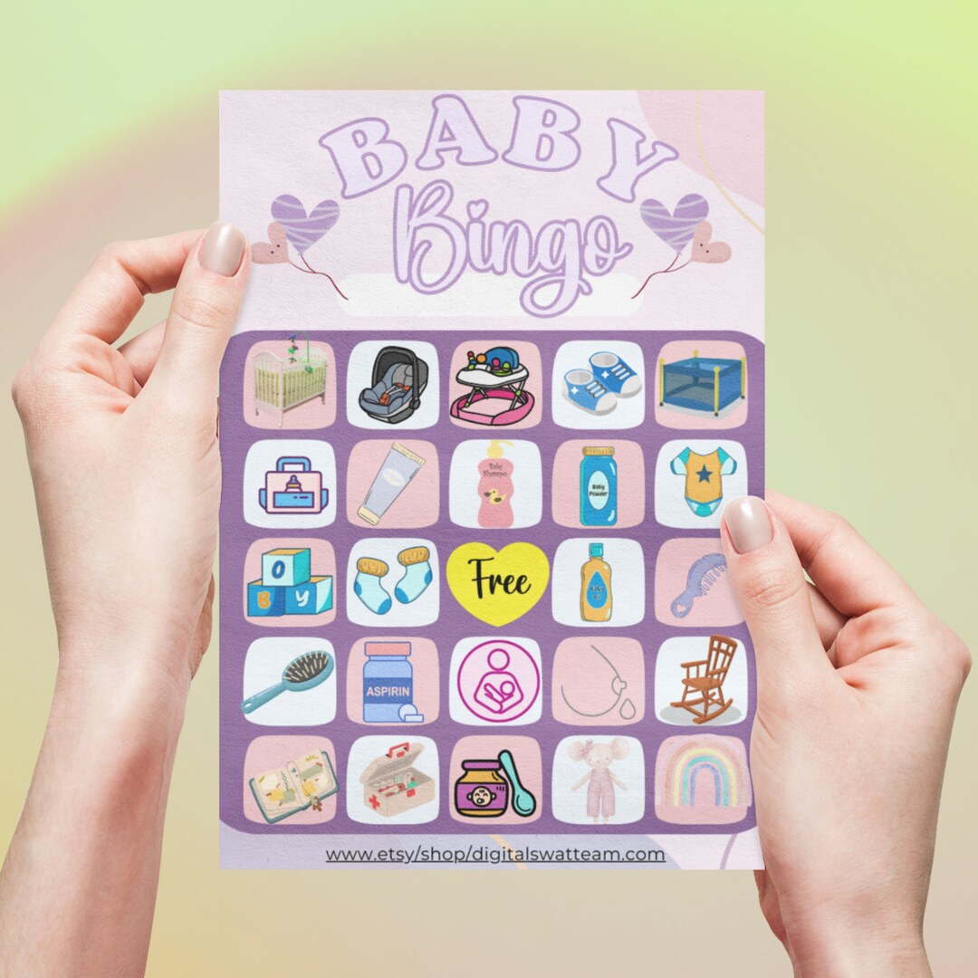 Baby Bingo 40 Printable Cards Markers Digital Download Baby Shower PDF ...