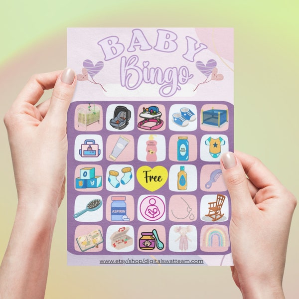 Baby Bingo 40 Printable Cards Markers Digital Download Baby Shower PDF ...