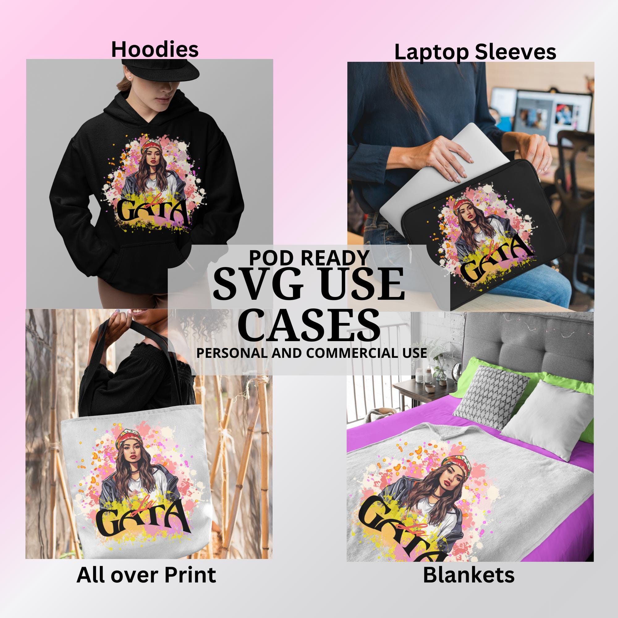 La Gata Boriqua SVG PNG File Digital Download Hispanic Culture Puerto ...