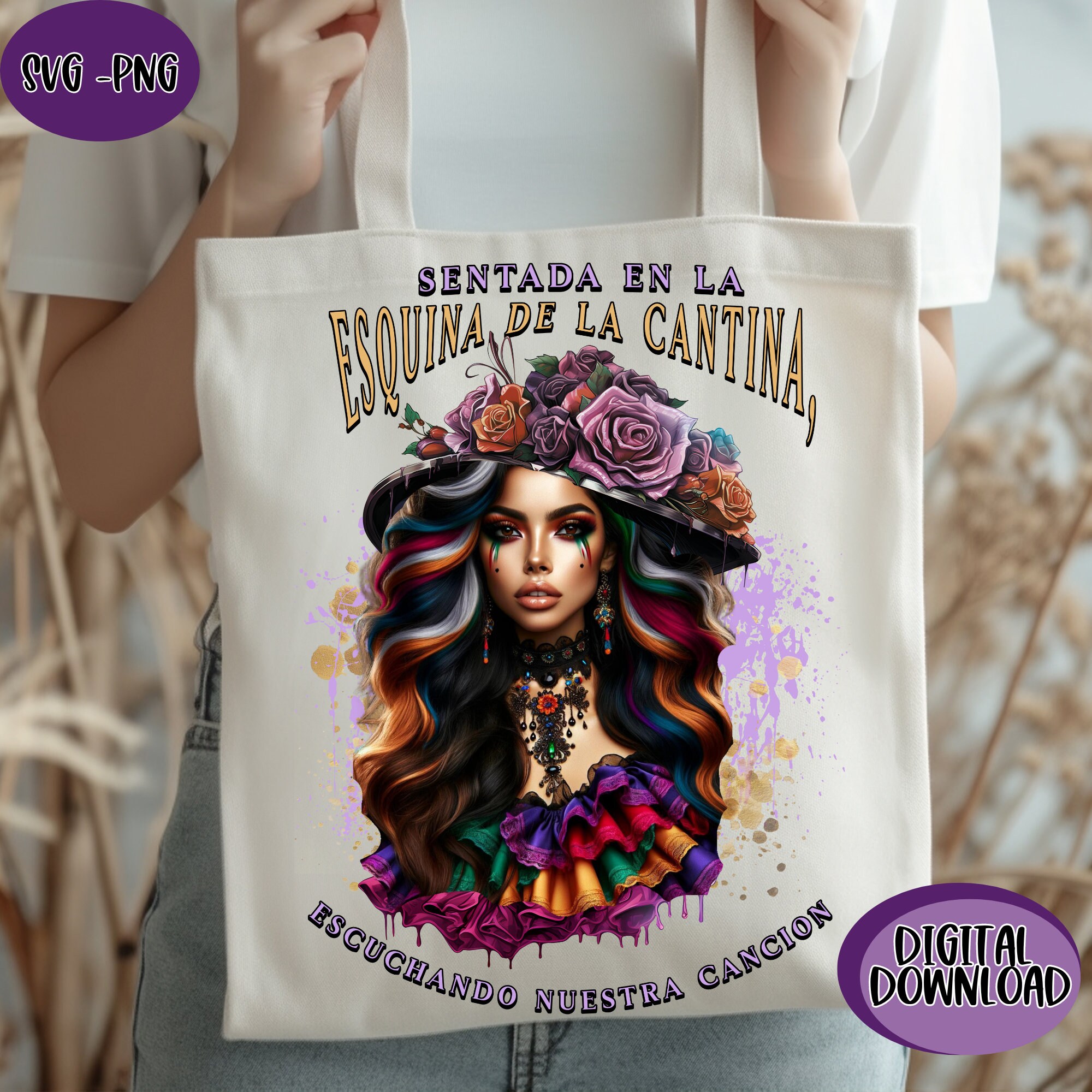 Mexican Sublimation SVG PNG Latina Svg, Spanish Chicana Art Cultural ...