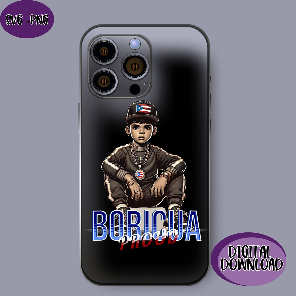 Boriqua SVG PNG Files Digital Download Hispanic Culture, Puerto Rico ...