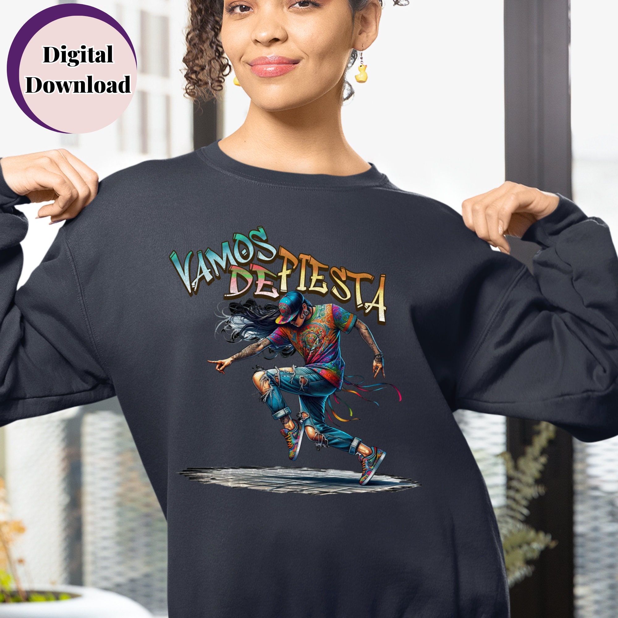 Mexican Sublimation SVG PNG Latina Svg, Spanish Hip Hop Vamos De Fiesta ...