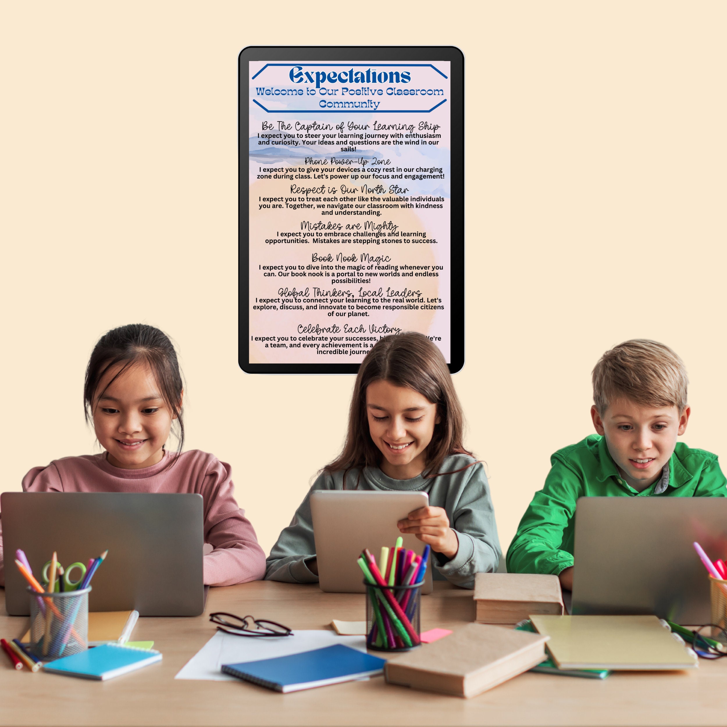 Classroom Expectations Digital Wall Sign Printable Poster Classroom ...