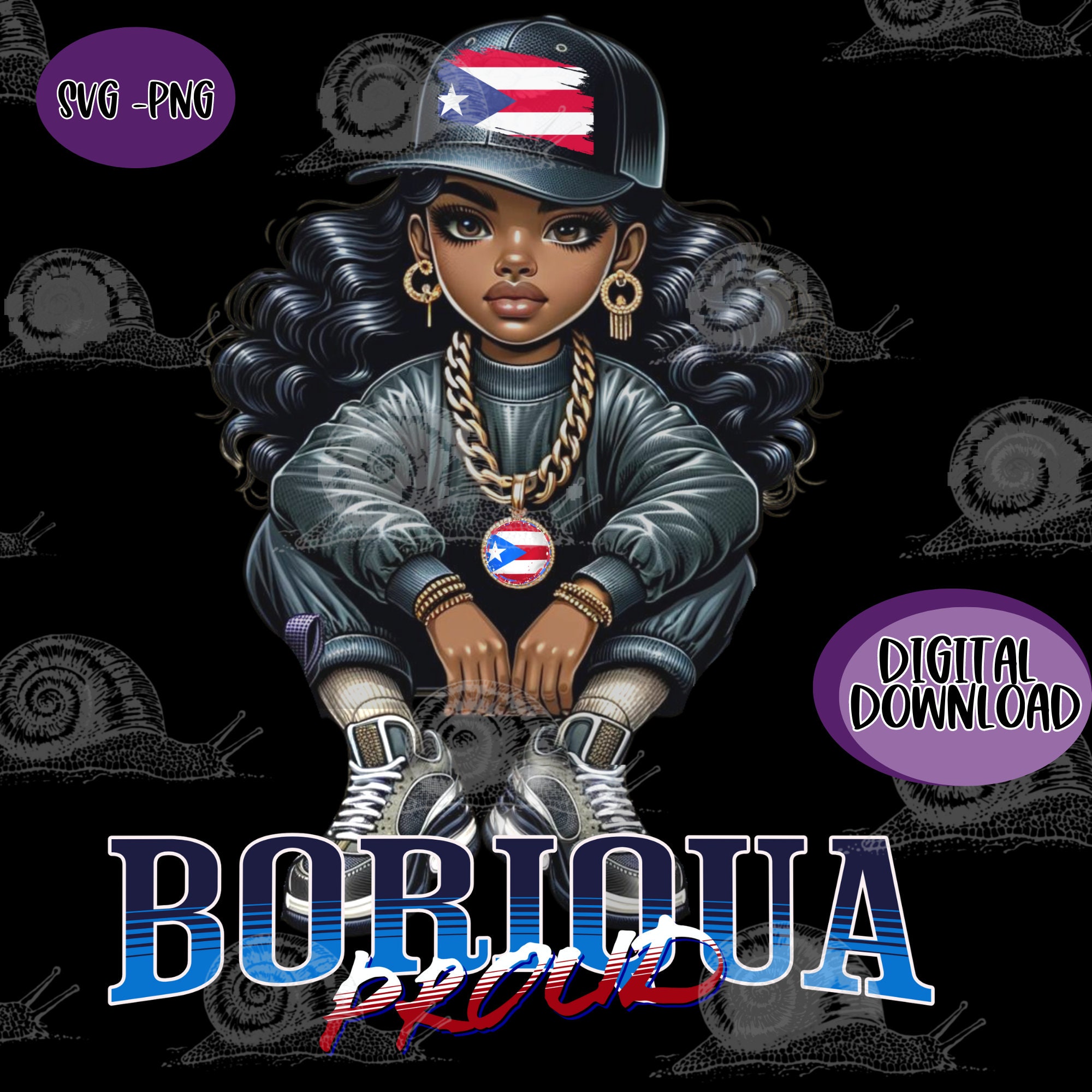Boriqua SVG PNG Files Digital Download Hispanic Culture, Puerto Rico ...