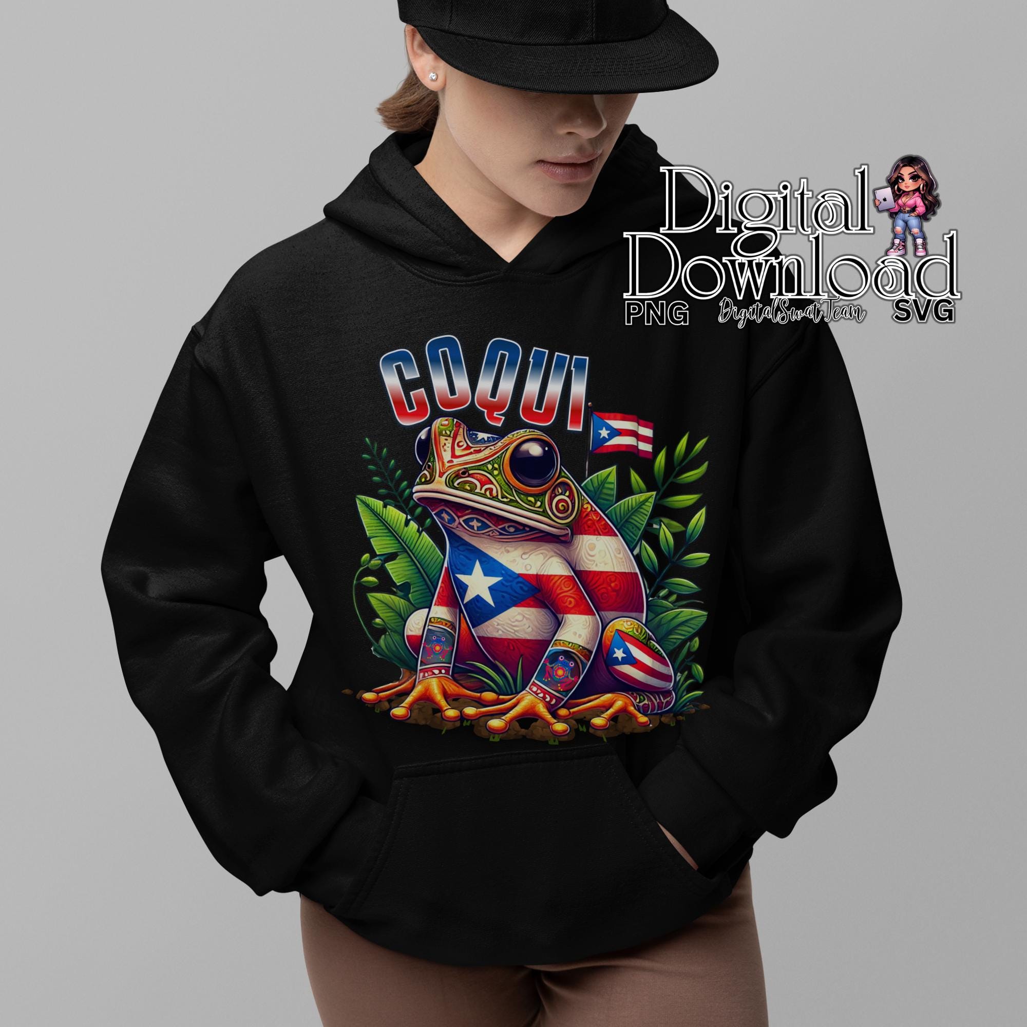 Coqui Frog SVG PNG Files Digital Download Hispanic Culture Puerto Rican ...