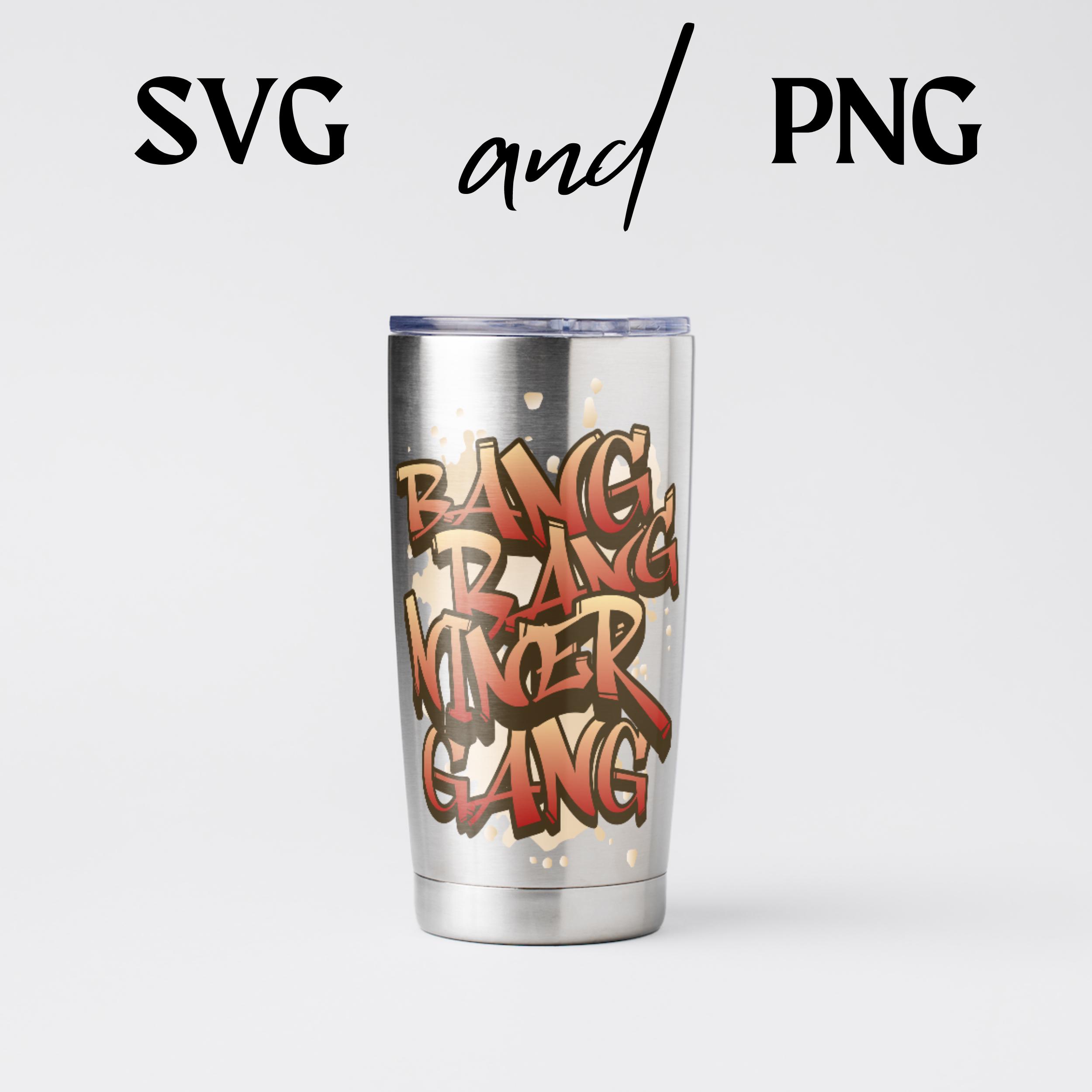 Bang Bang Niner Gang Old Skool SVG PNG Latina Svg Game Day Football ...