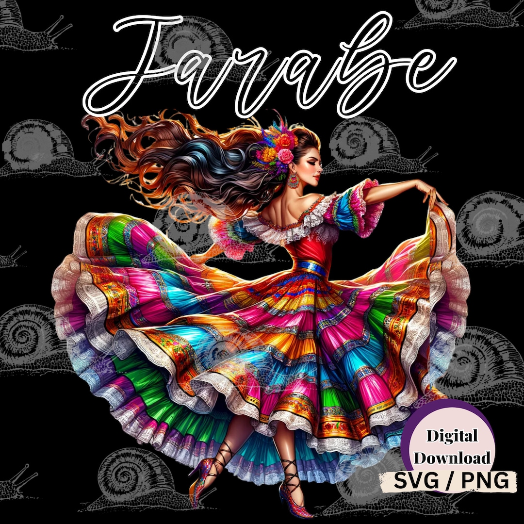 Mexican Sublimation SVG PNG Latina Svg, Spanish Folklorico Flamenco ...
