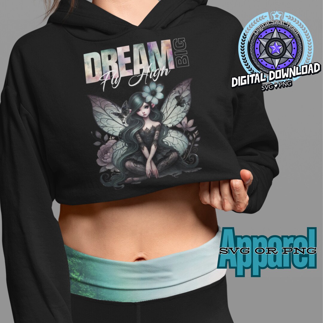 Teal Goth Fairy Clipart PNG SVG Instant Download Clipart Fantasy Art ...