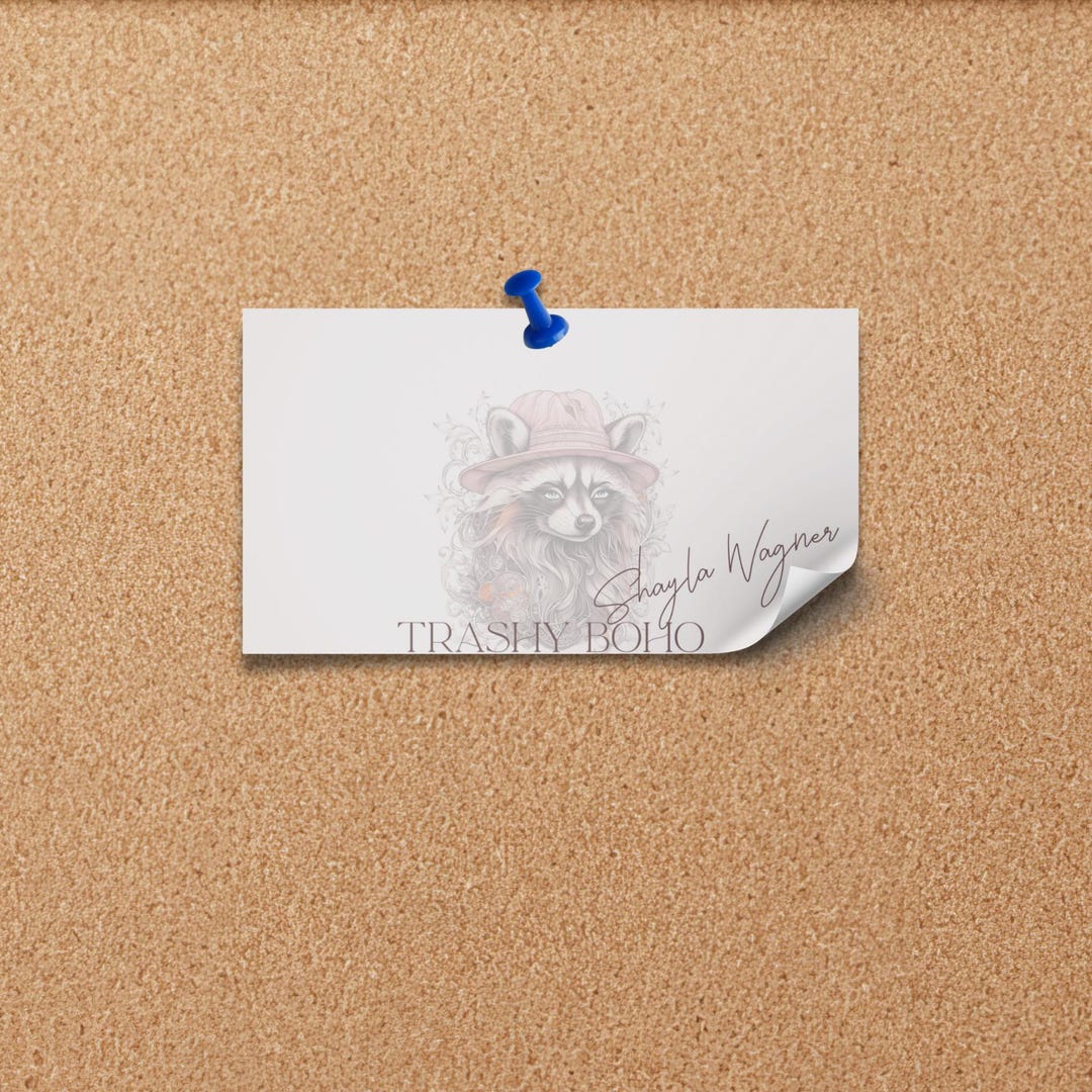 Personalized Post-it Notes Custom Name Trashy Boho Racoon Sticky Notes ...