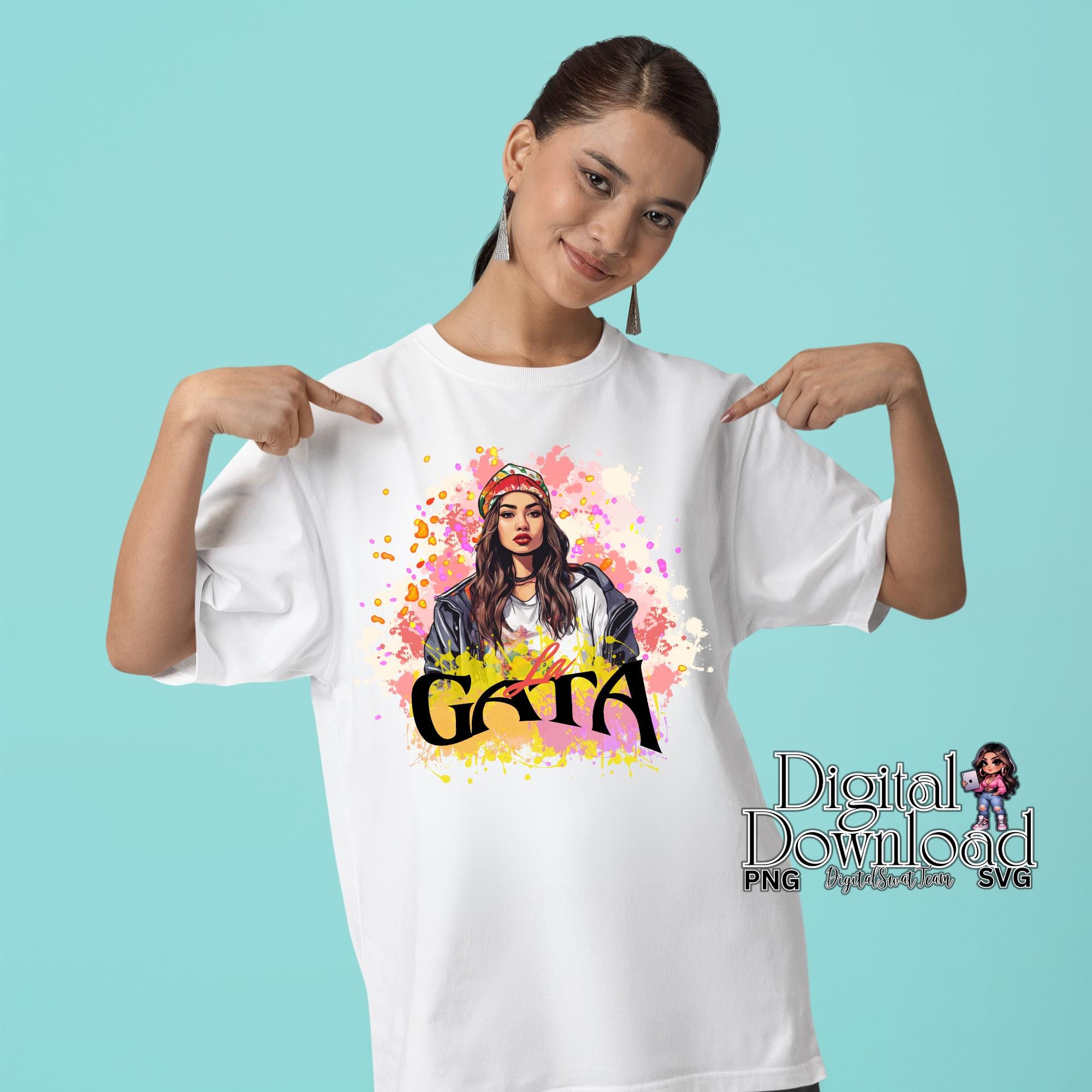 La Gata Boriqua SVG PNG File Digital Download Hispanic Culture Puerto ...