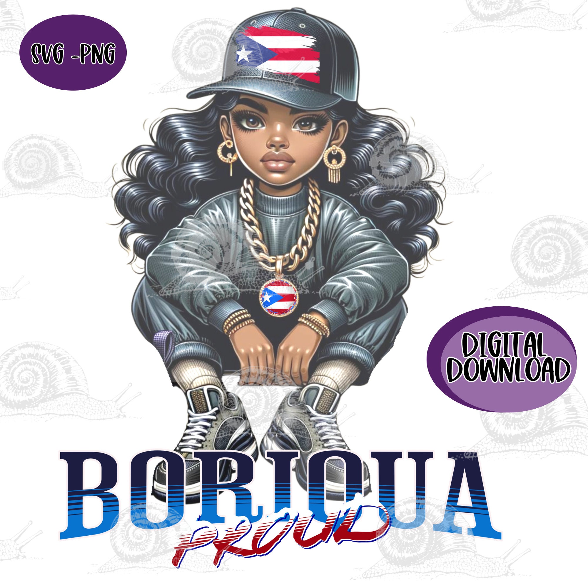 Boriqua SVG PNG Files Digital Download Hispanic Culture, Puerto Rico ...