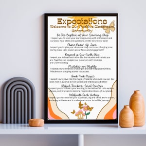 Classroom Expectations Wall Sign Printable Poster Classroom Guidelines ...