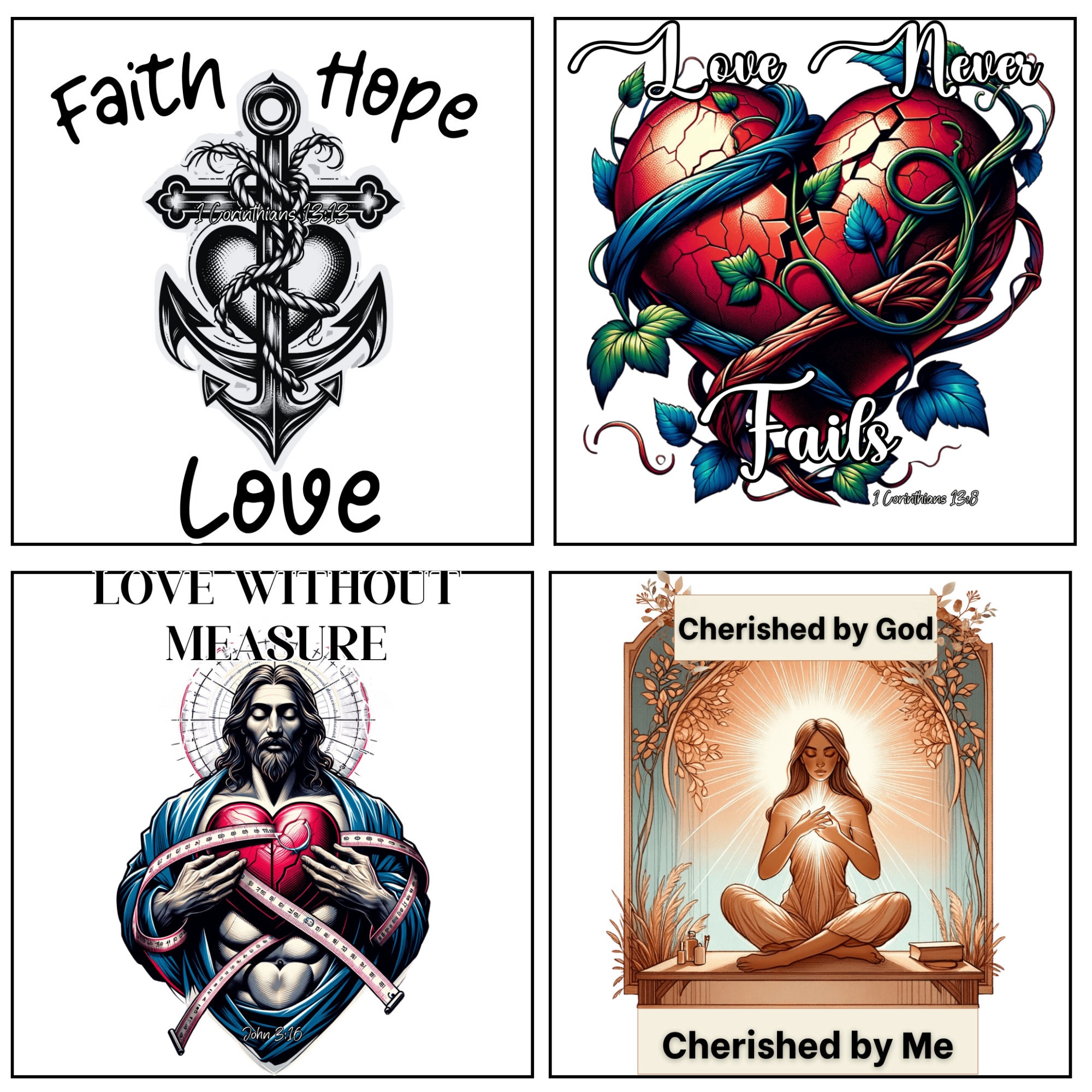 Christian Valentine SVG PNG Bundle 10 Files, Religious Digital ...