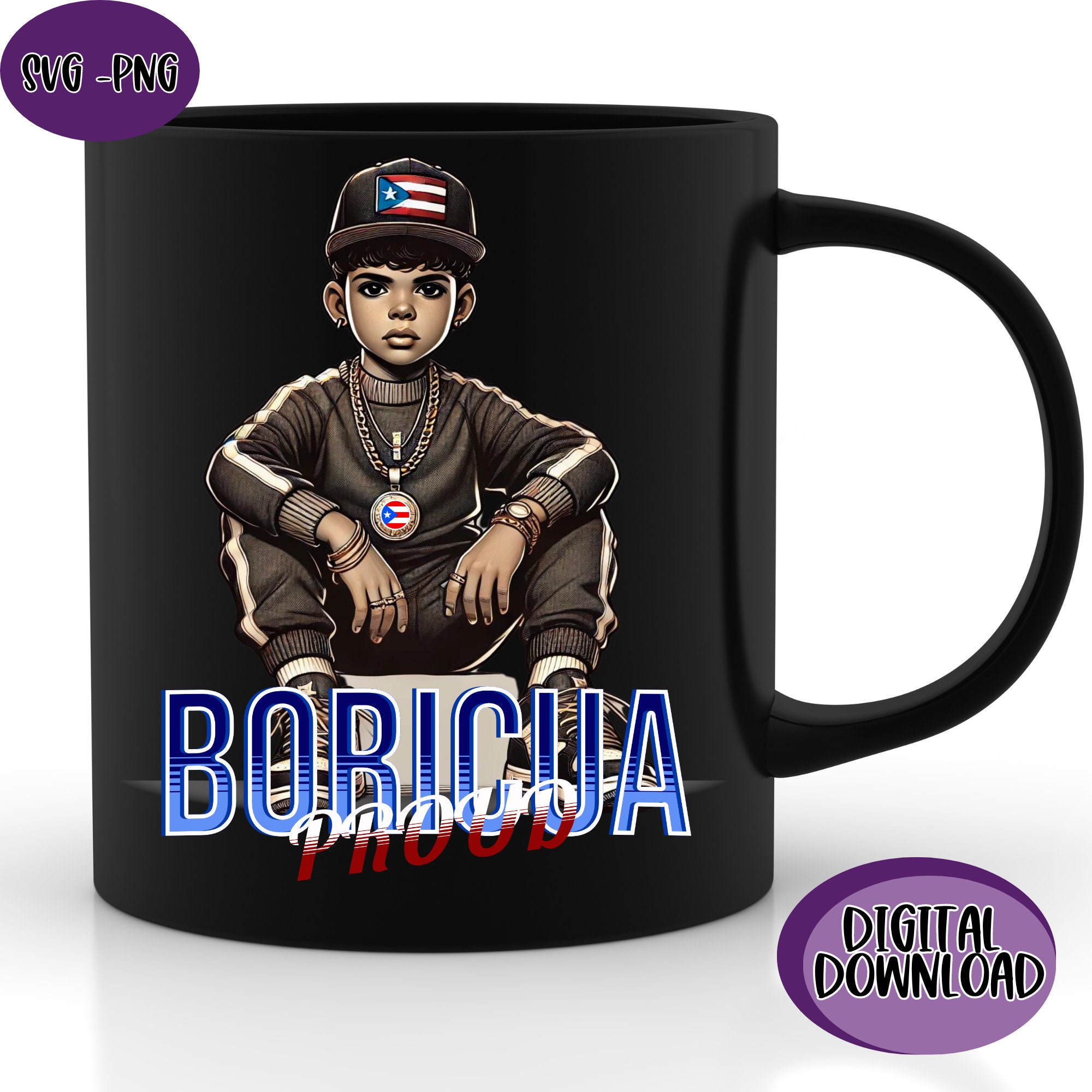 Boriqua SVG PNG Files Digital Download Hispanic Culture, Puerto Rico ...