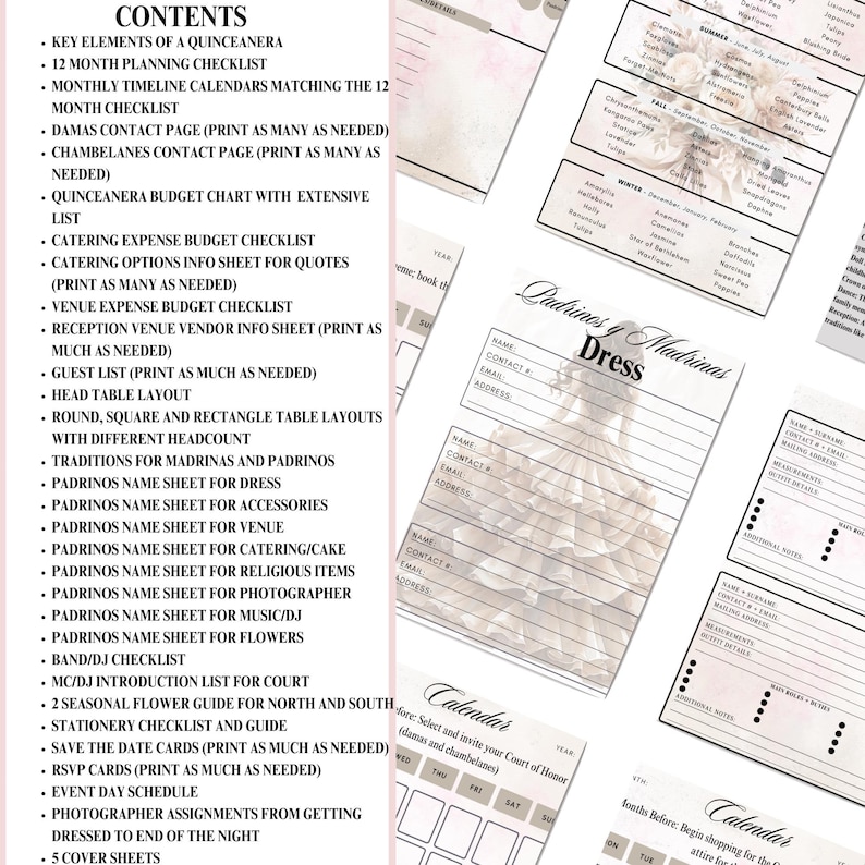 Ultimate Quinceañera Planner and Guide Book Quince Planning Checklist ...