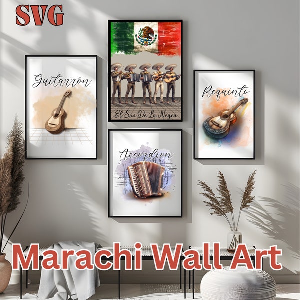Mariachi Instruments Art - Etsy