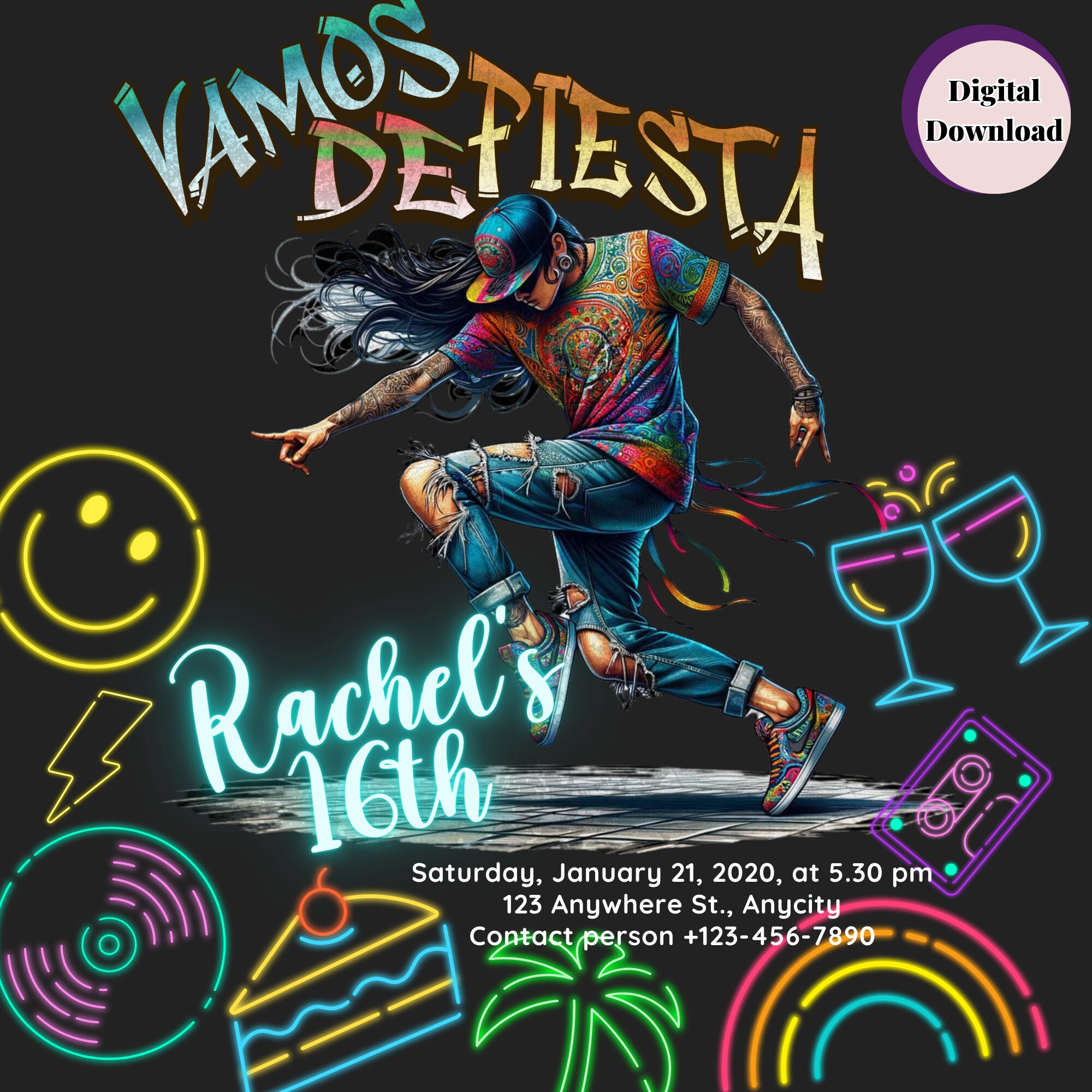Mexican Sublimation SVG PNG Latina Svg, Spanish Hip Hop Vamos De Fiesta ...