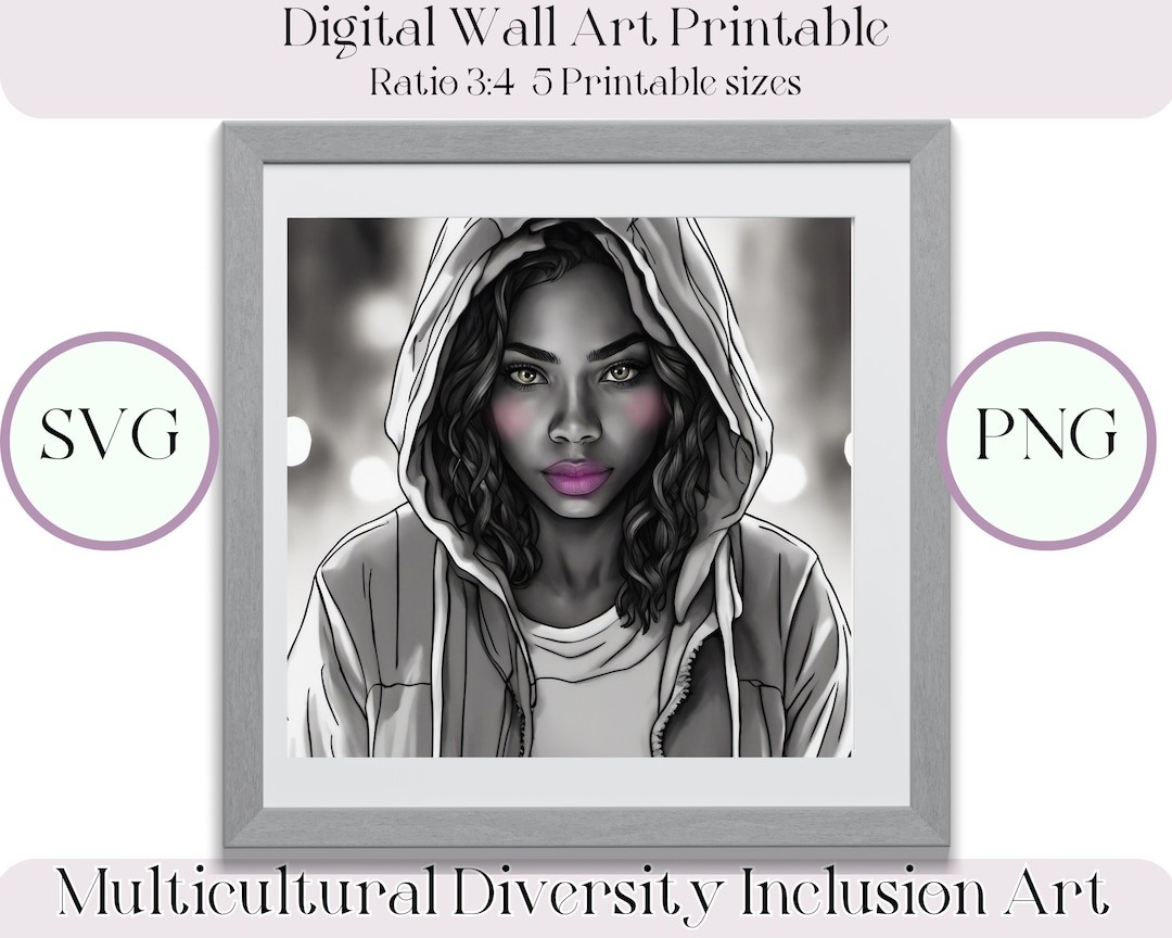 Digital Wall Art Printable Multicultural Diversity Download Theme Home ...