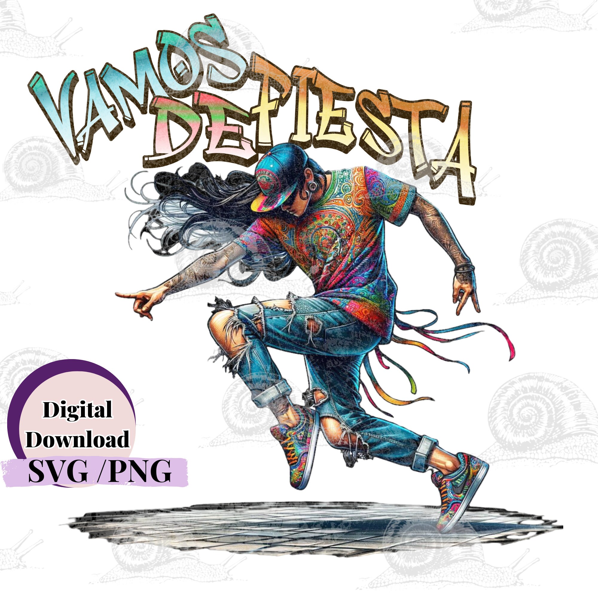 Mexican Sublimation SVG PNG Latina Svg, Spanish Hip Hop Vamos De Fiesta ...