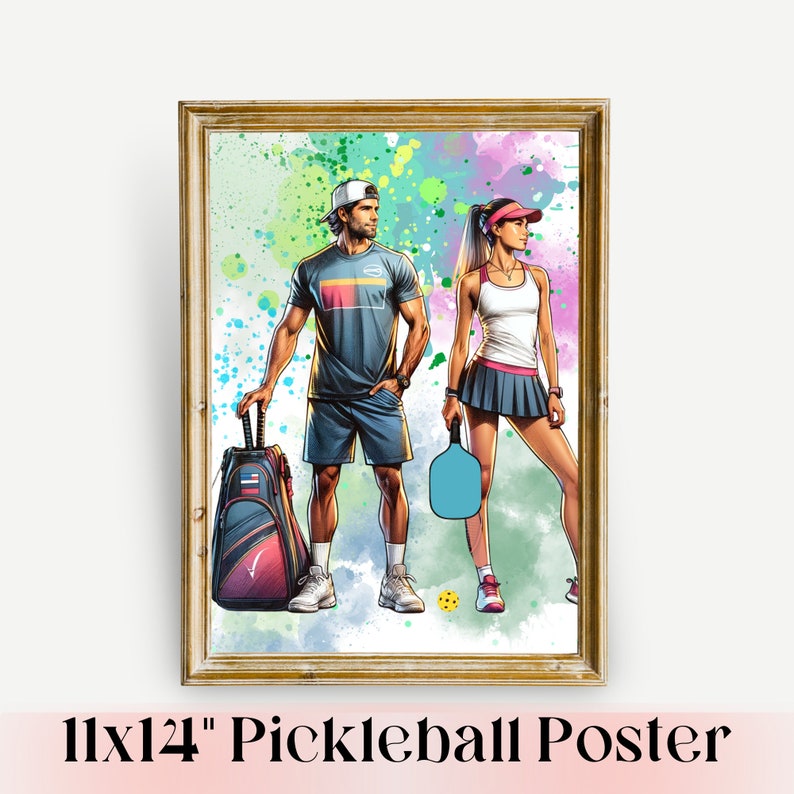 Pickleball Wall Art, Pickleball Poster, Matte Vertical Poster ...