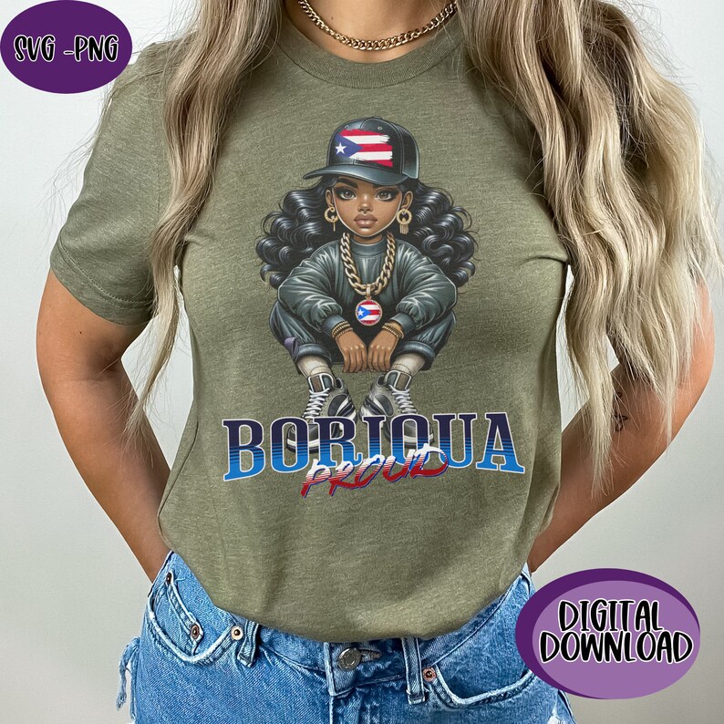Boriqua SVG PNG Files Digital Download Hispanic Culture, Puerto Rico ...