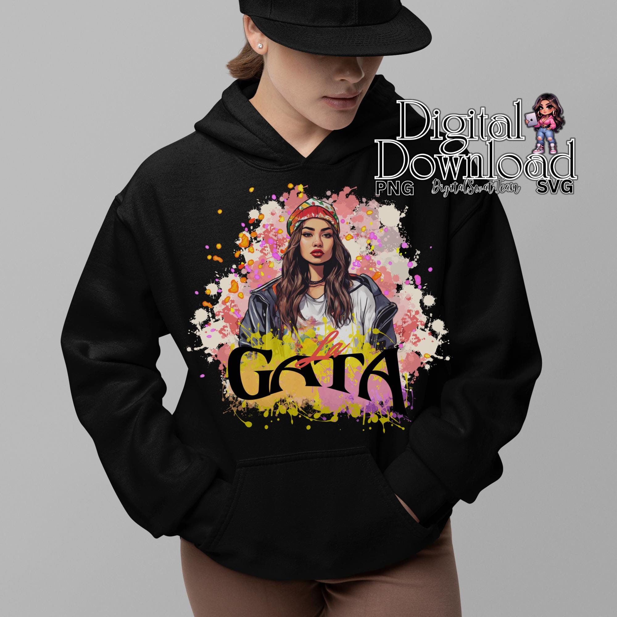 La Gata Boriqua SVG PNG File Digital Download Hispanic Culture Puerto ...
