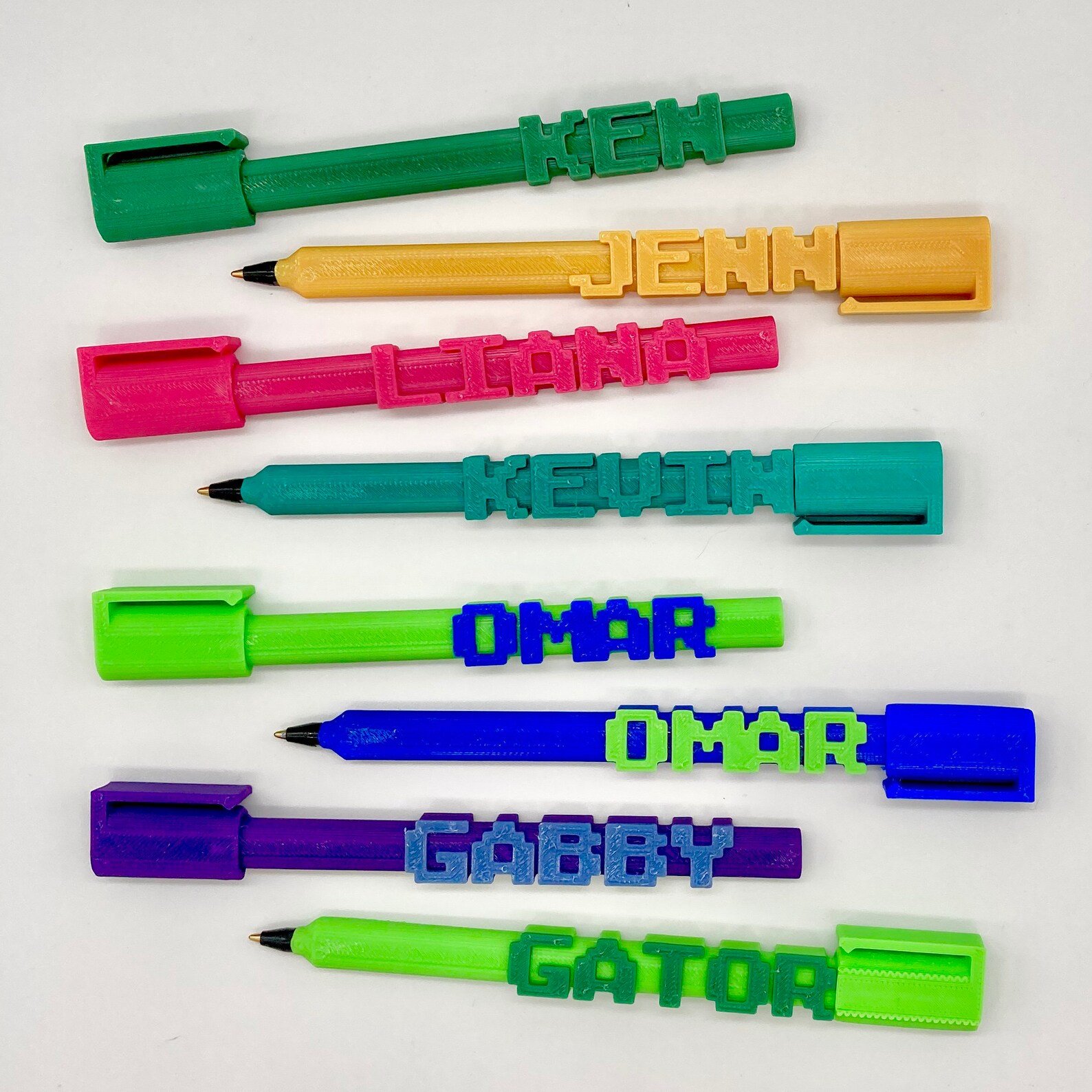 Personalized Pens, 3D Printed Pen Holder With Name reusable With BIC ...