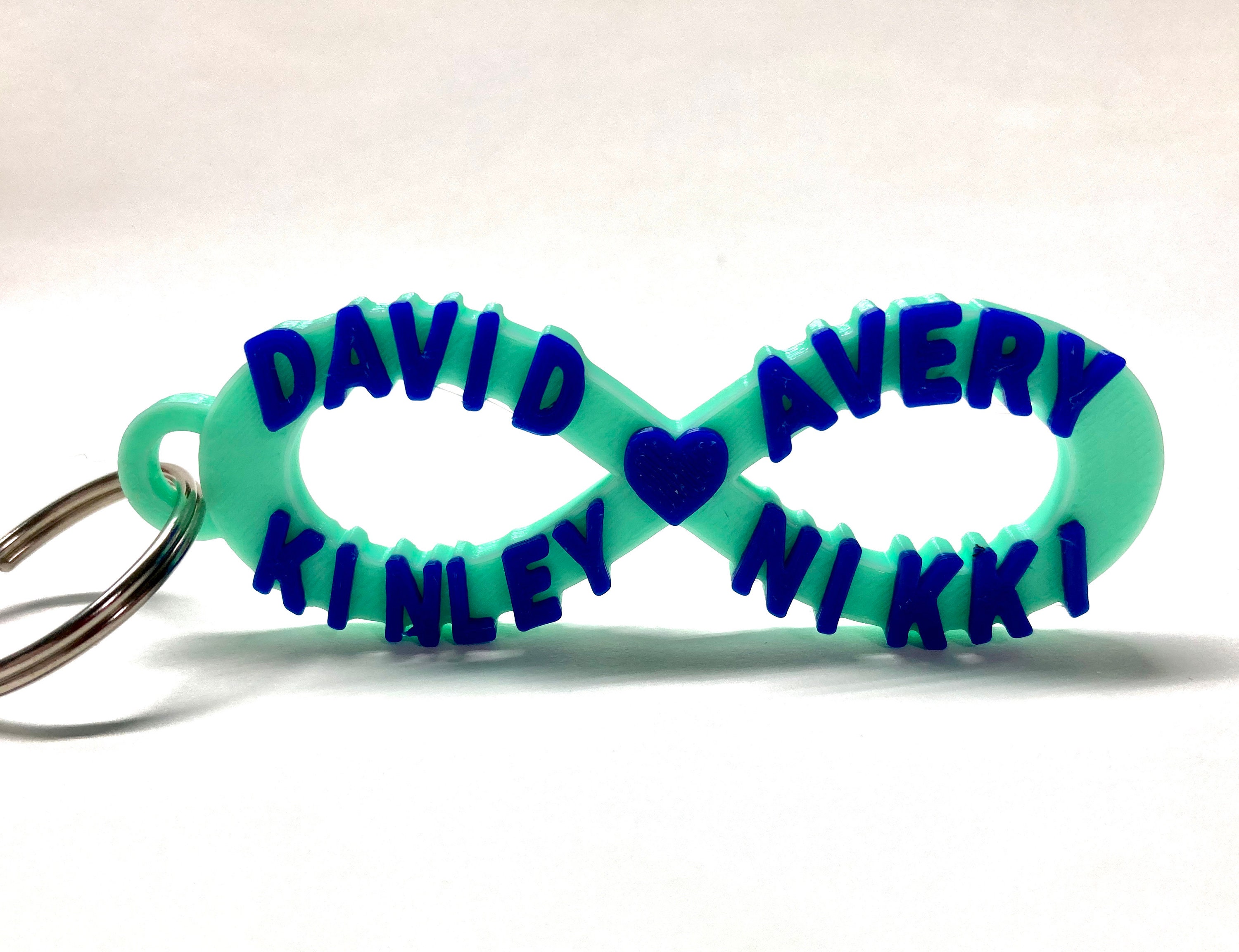 Infinity Keychain Zipper Pull Key Ring 3D Printed & - Etsy