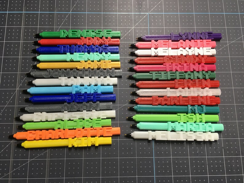 Personalized Pens 3D Printed Pen Holder With Name reusable - Etsy
