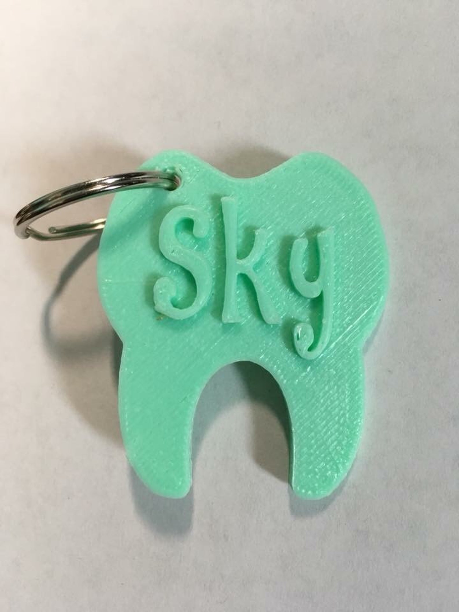 Personalized Tooth Shaped Keychain/zipper Pull 3D Printed - Etsy