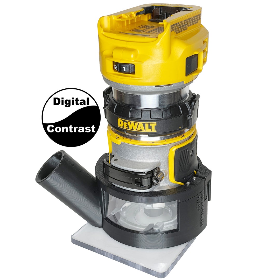 Dewalt DCW600 Cordless Fixed Base Trim Router Hose Adapter, Large ...
