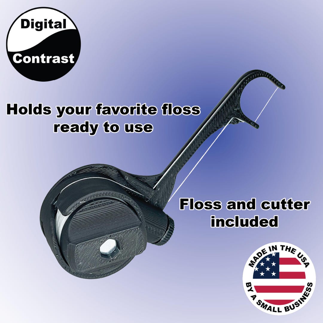 Reusable Floss Holder - Floss and Cutter Included - 3D Printed - Etsy